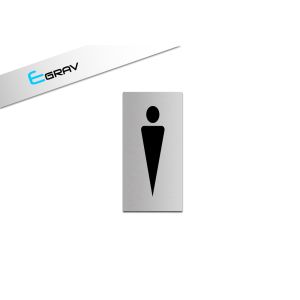 Signalétique Picto WC Homme 10 Cm x 5 Cm, Livraison gratuite