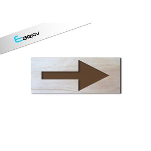 Signaletique direction droite en bois 10 Cm x 4 Cm, Livraison Gratuite